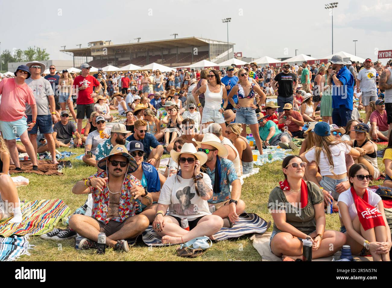 Festivalgoers are seen at Railbird Music Festival on Sunday, June 4 ...