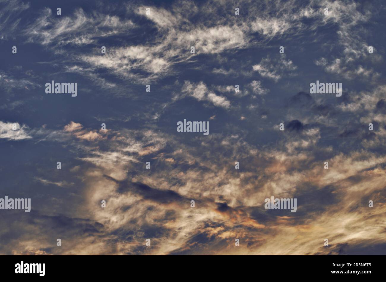 Sunset sky. Sunlight on the clouds. Beautiful cloudscape background. Bright sunset Stock Photo ...