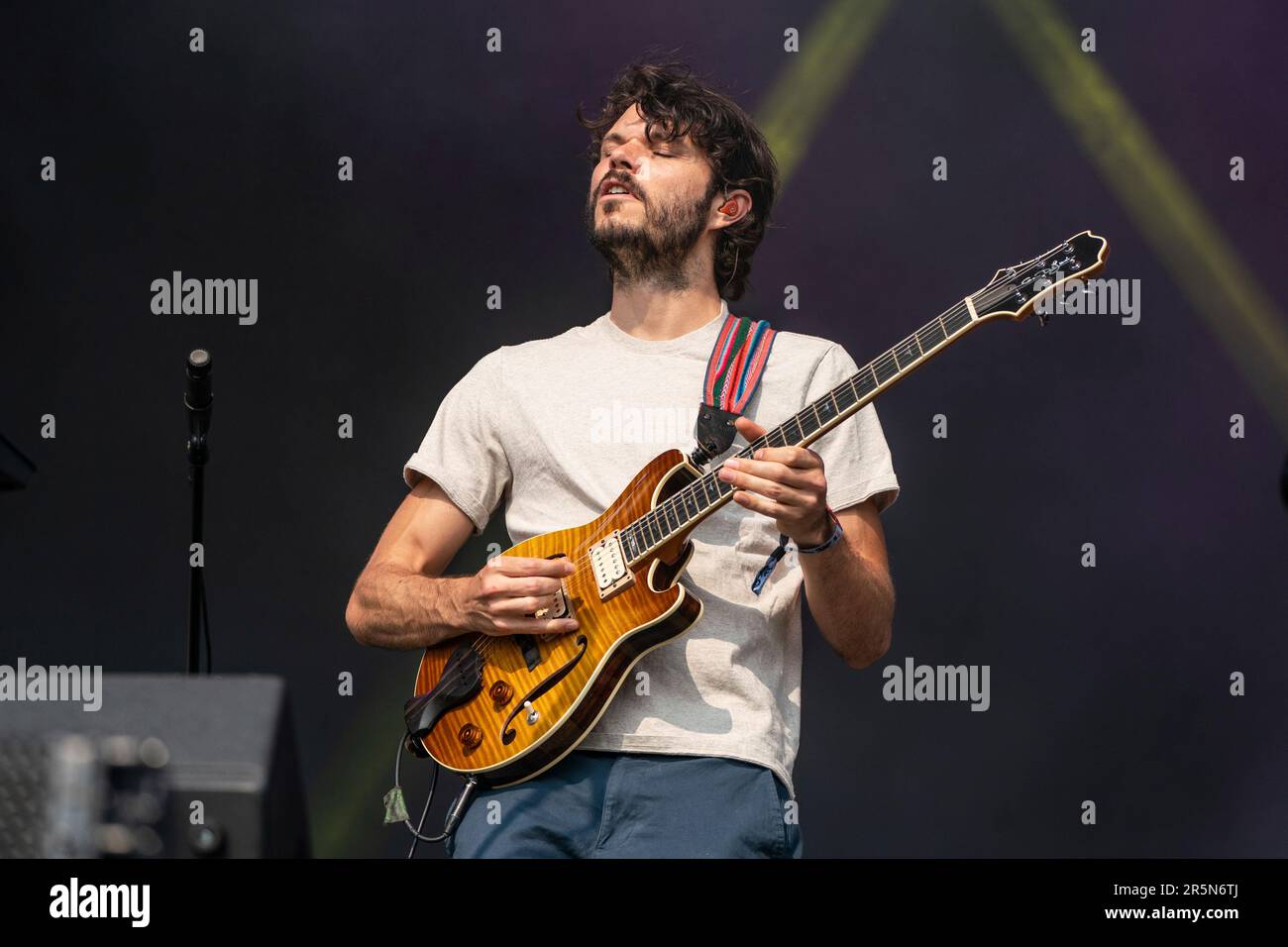 Rick Mitarotonda of Goose performs at Railbird Music Festival on Sunday ...