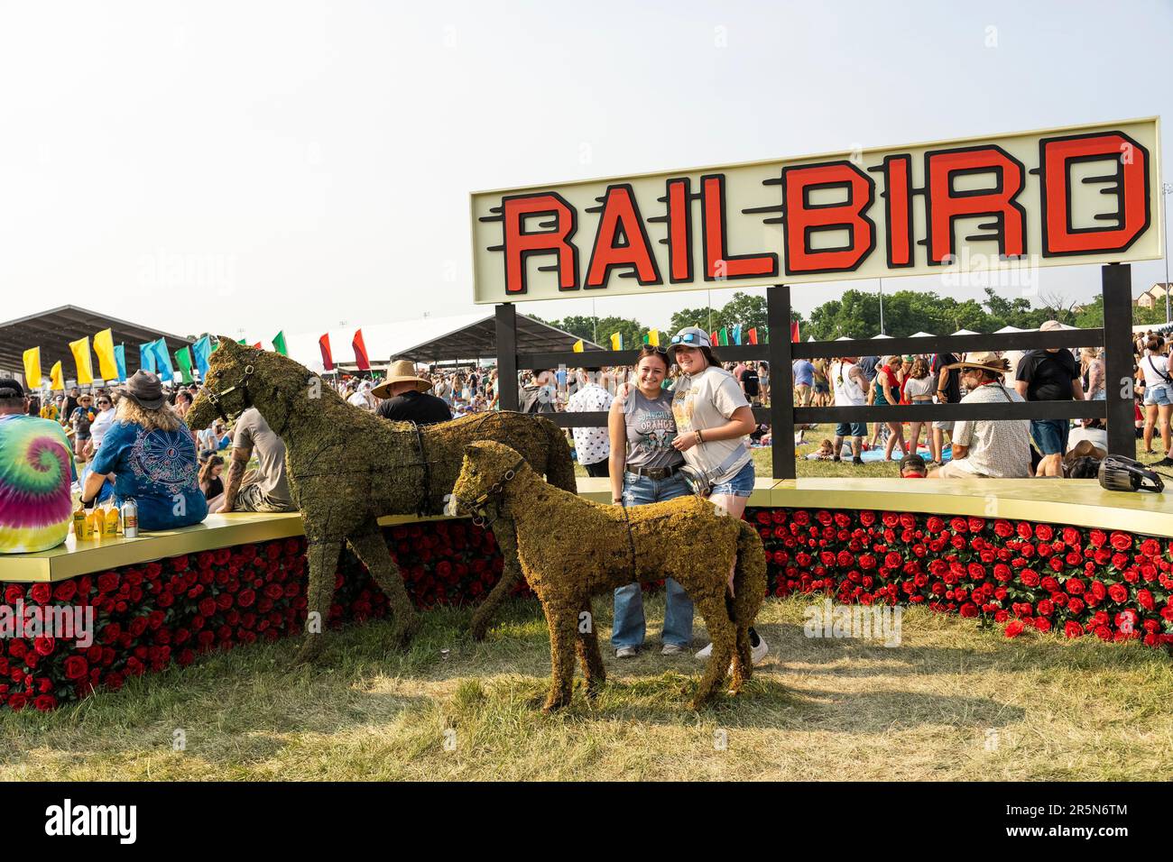 Festivalgoers are seen at Railbird Music Festival on Sunday, June 4 ...