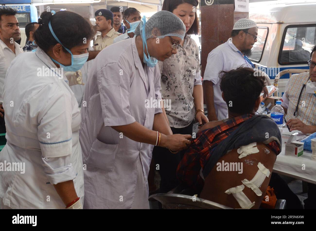 June 04, 2023, Balasore, India: Passengers of Coromondal express injury ...