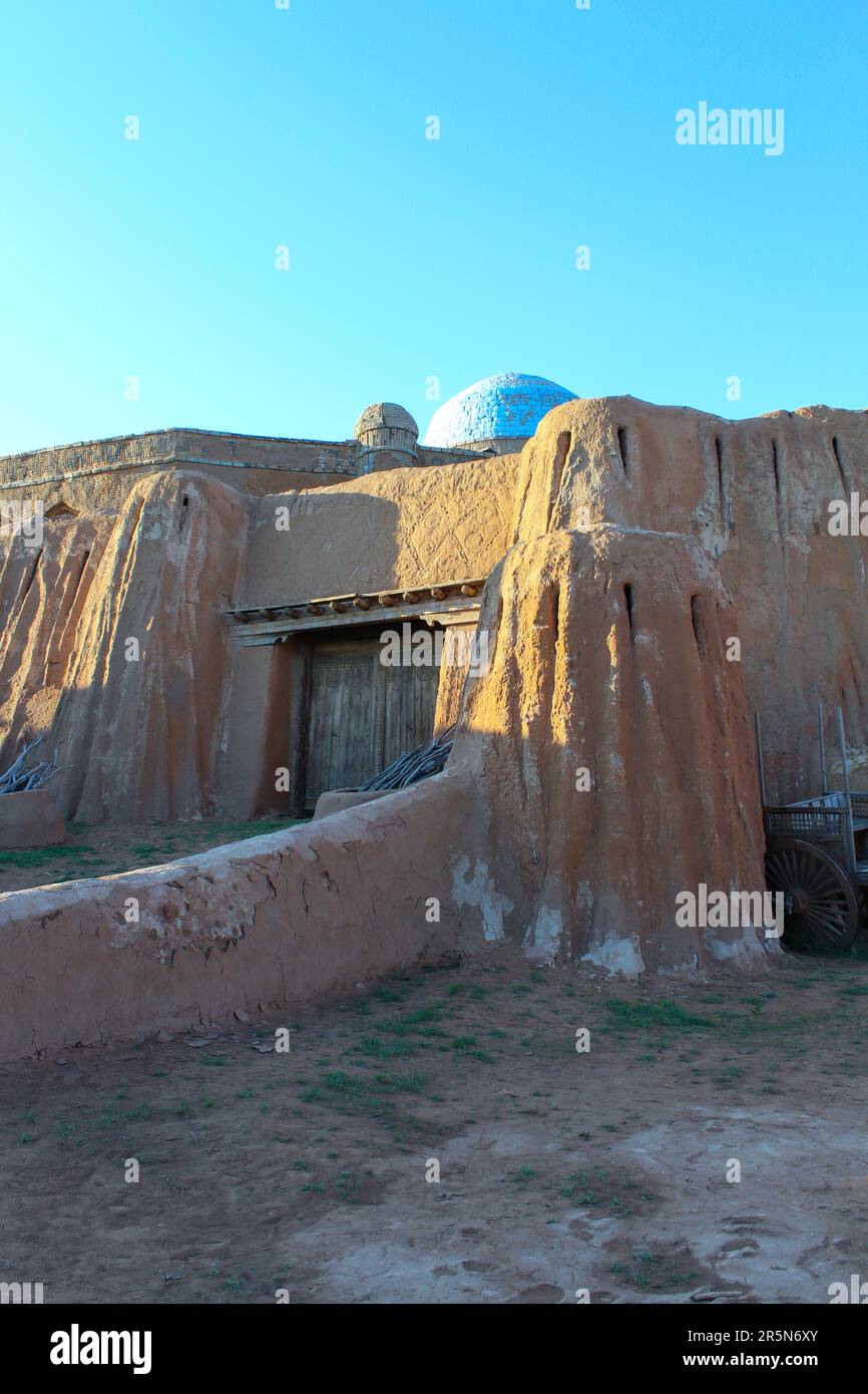 The reconstruction of ancient city and fortress. Vertical view, can be ...