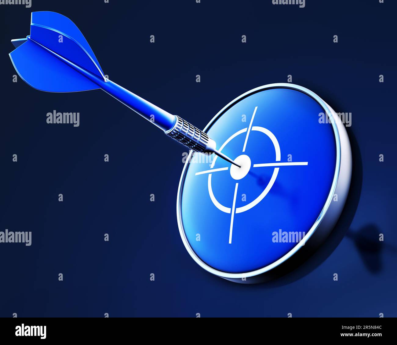 high resolution 3D rendering of a blue dart Stock Photo - Alamy