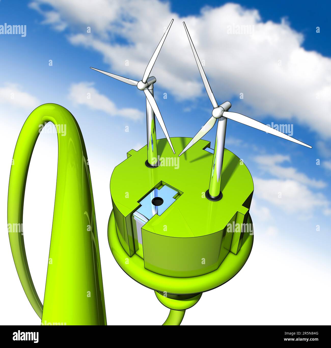 high resolution rendering of a green energy concept Stock Photo - Alamy