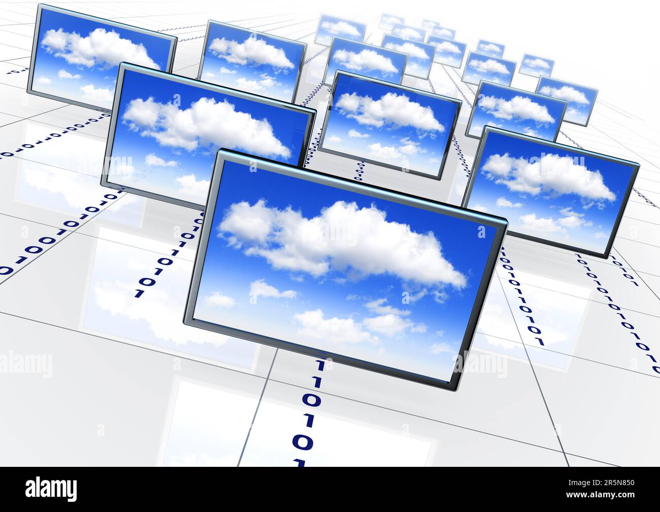 high resolution 3D rendering of a cloud computing concept Stock Photo ...