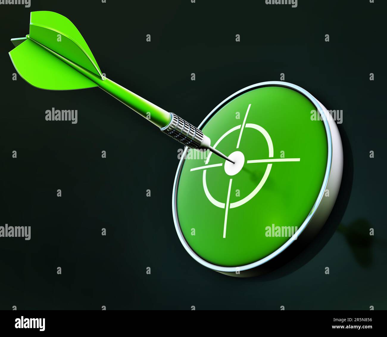 high resolution rendering of a green dart Stock Photo - Alamy