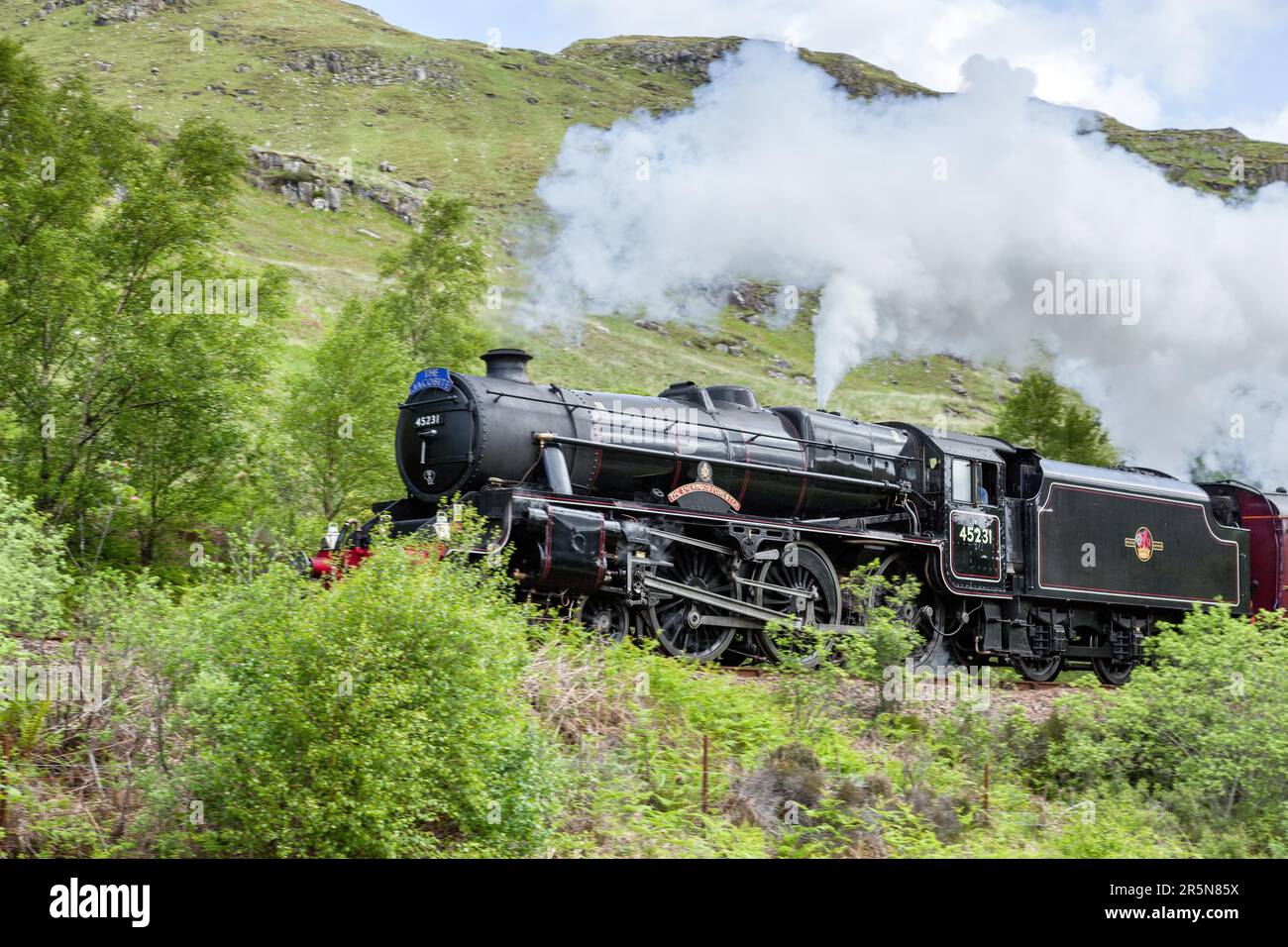 The Jacobite En Route to Mallaig Stock Photo - Alamy