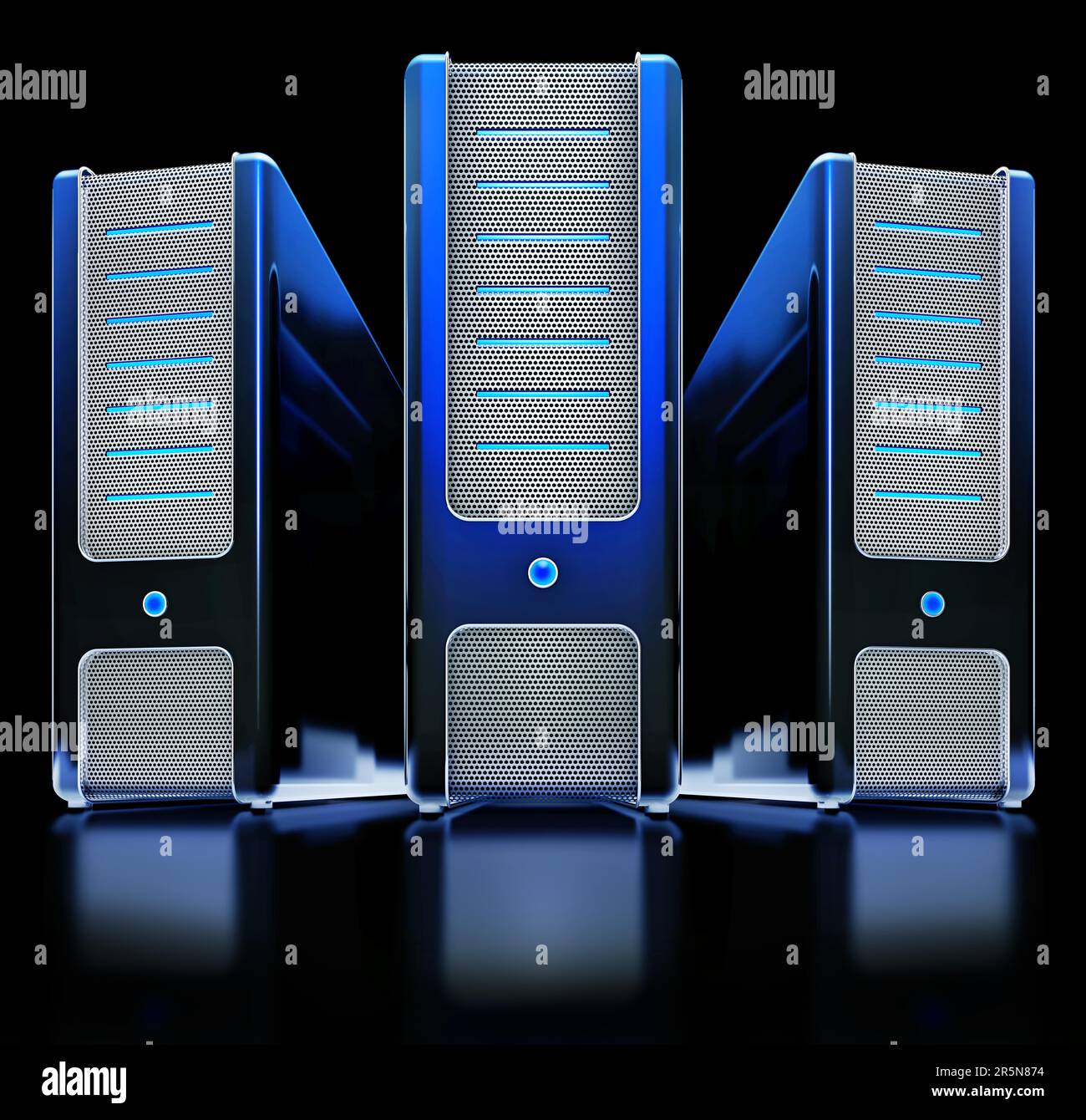 high resolution 3D rendering of a server concept Stock Photo - Alamy