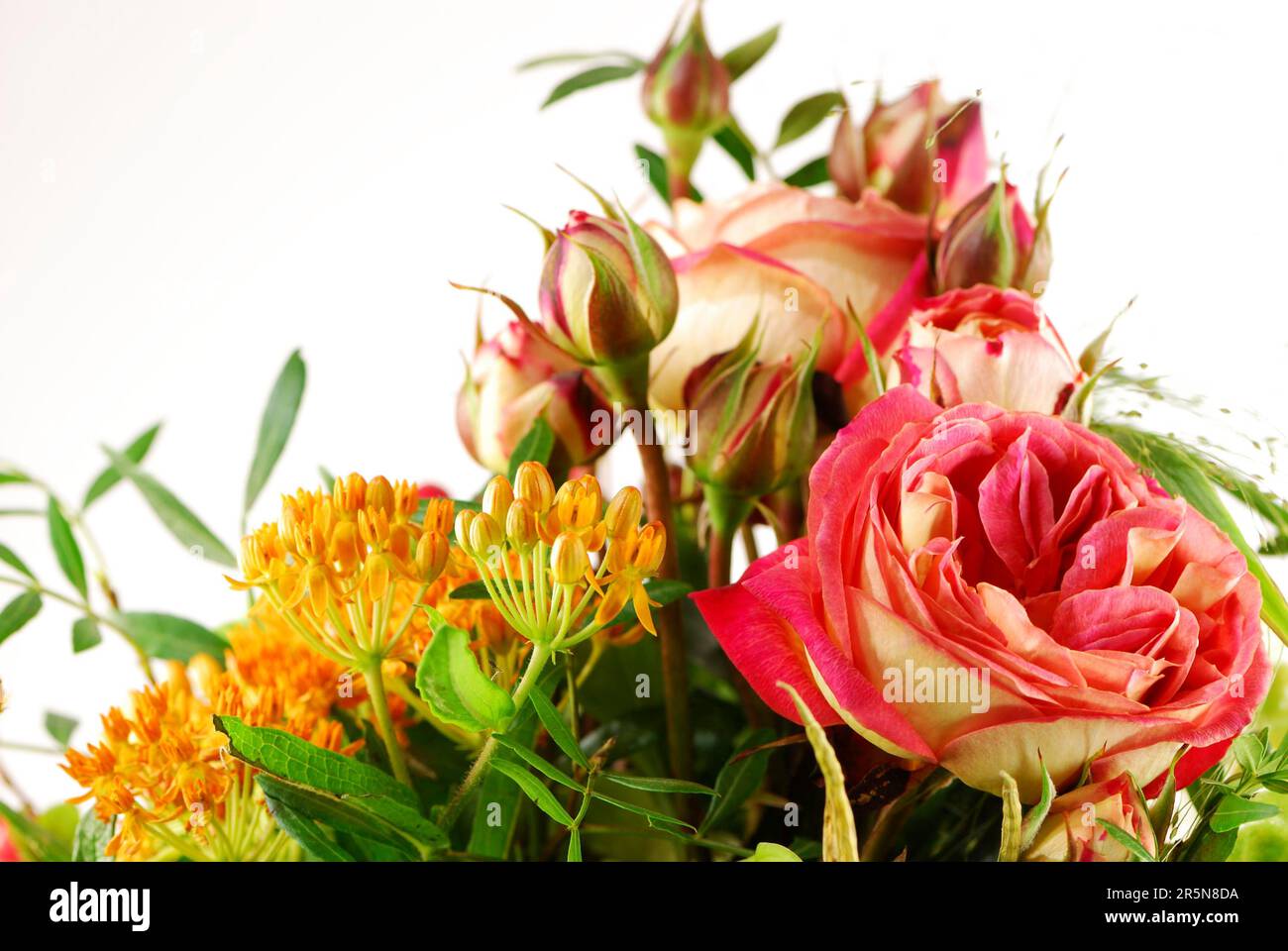 Flower bouguet with a rose and other flowers Stock Photo - Alamy