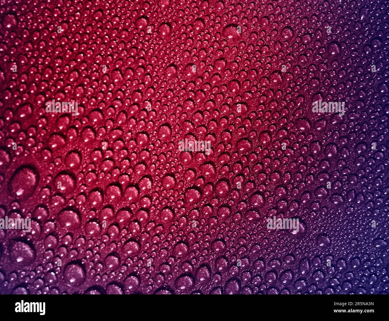 Water drops on a metallic background. Close up. Color of 2023 year ...