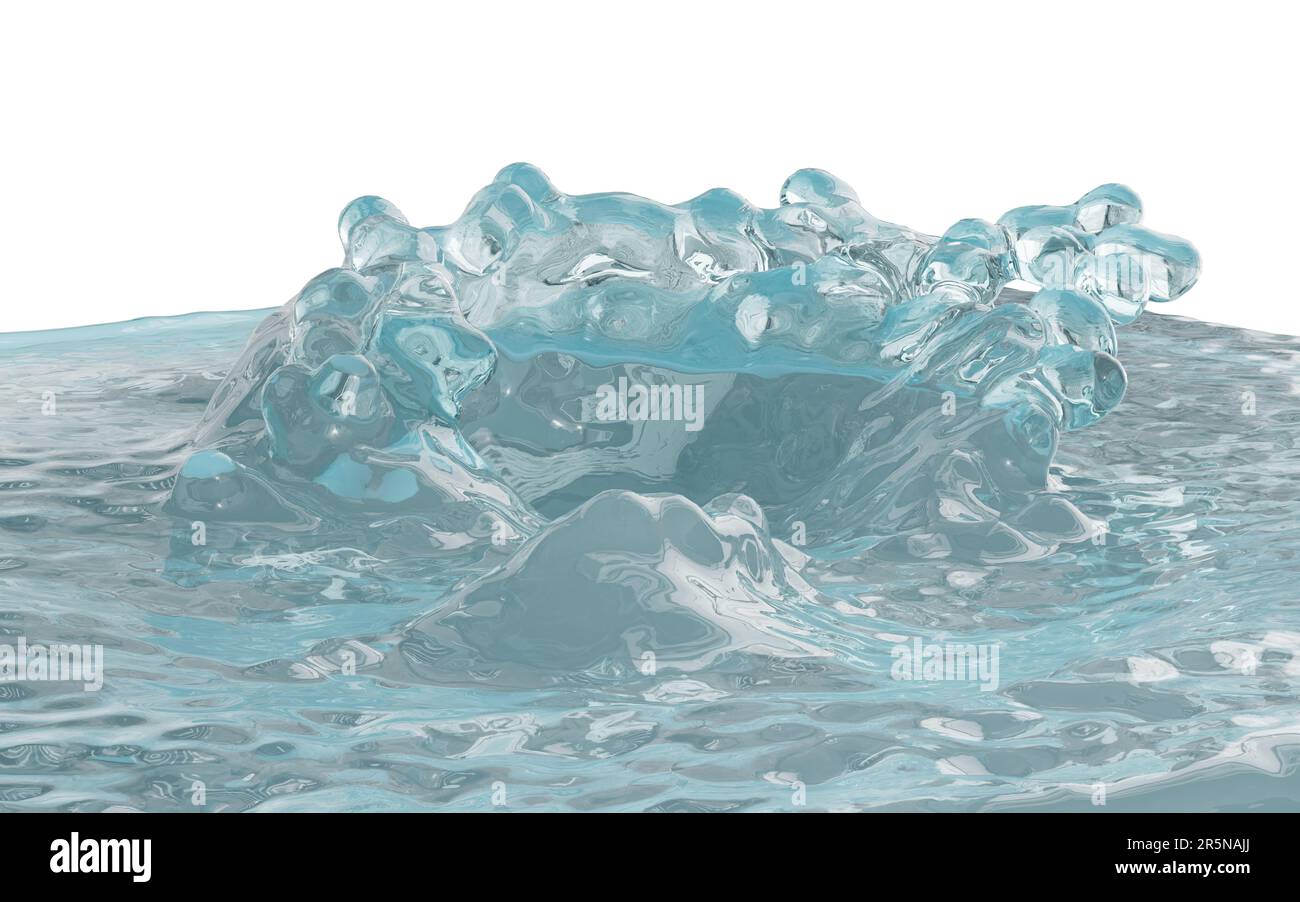 Abstract splash liquid, 3d rendering. Digital drawing Stock Photo - Alamy