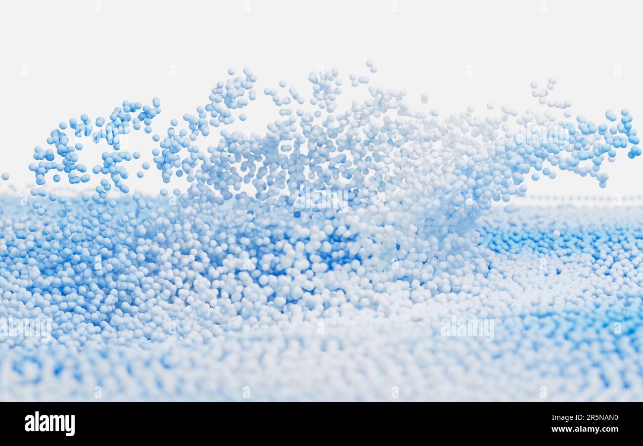 Abstract splash particles and balls, 3d rendering. Digital drawing Stock Photo - Alamy