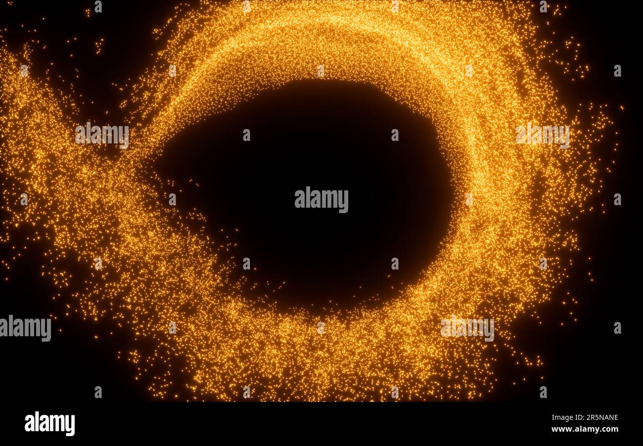 Abstract glowing particles, 3d rendering. Digital drawing Stock Photo ...