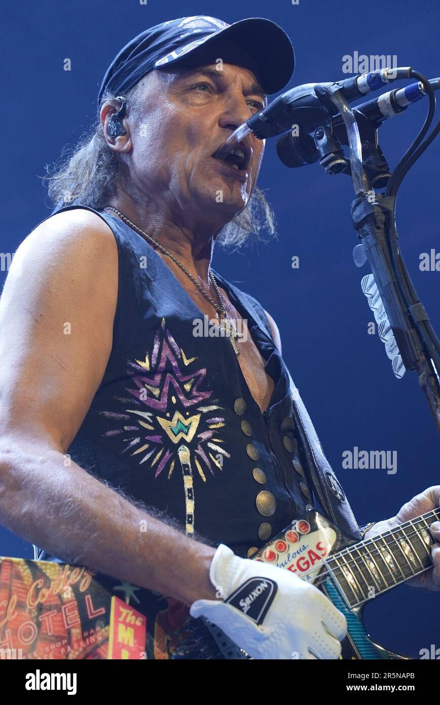 Scorpions performing live at The Kia Forum in Los Angeles, CA USA ...