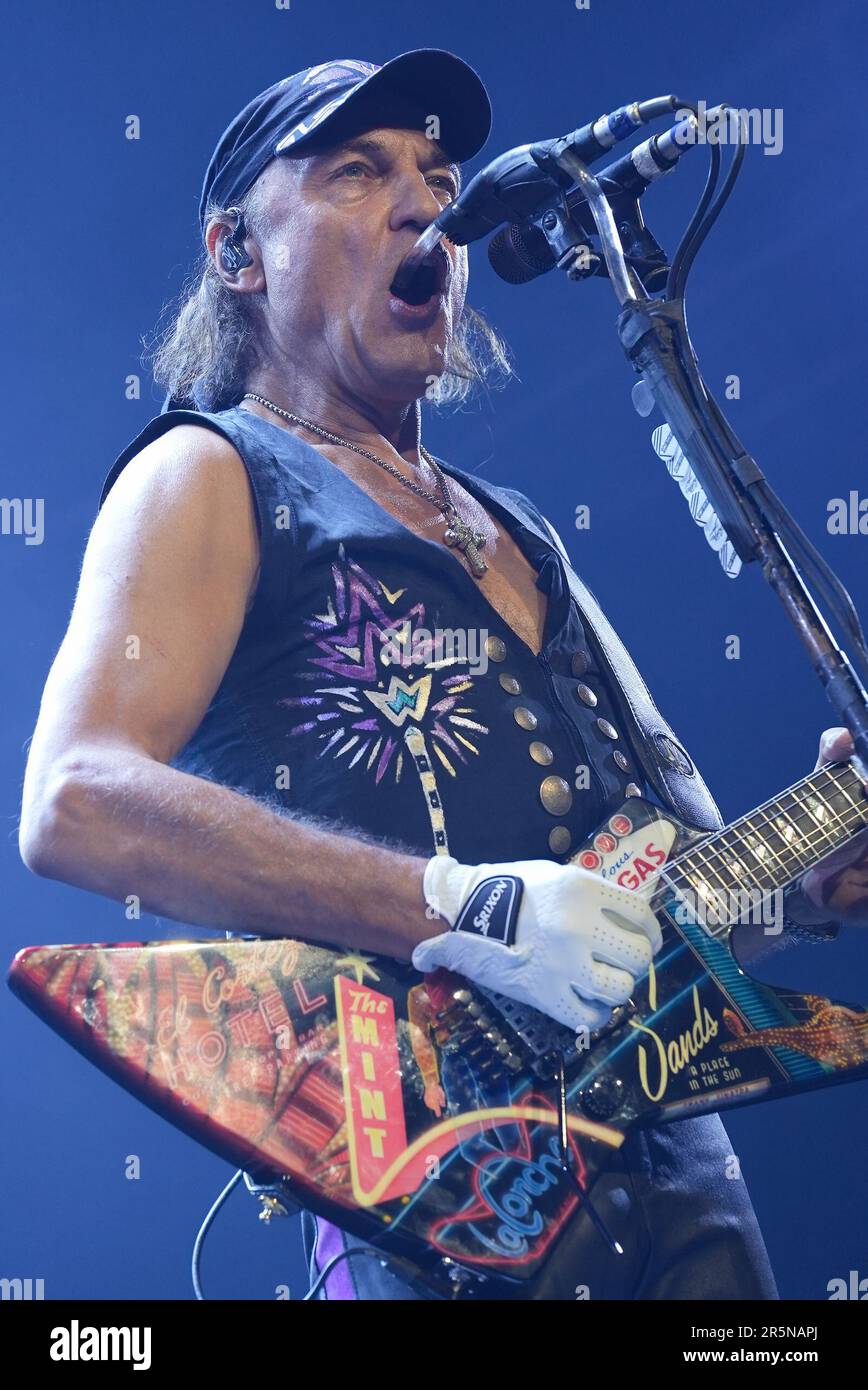 Scorpions performing live at The Kia Forum in Los Angeles, CA USA ...