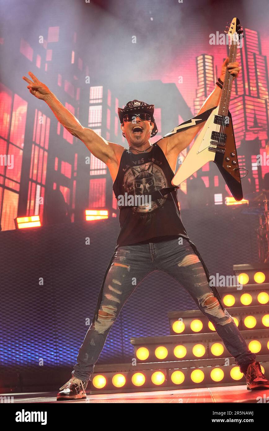 Scorpions performing live at The Kia Forum in Los Angeles, CA USA ...