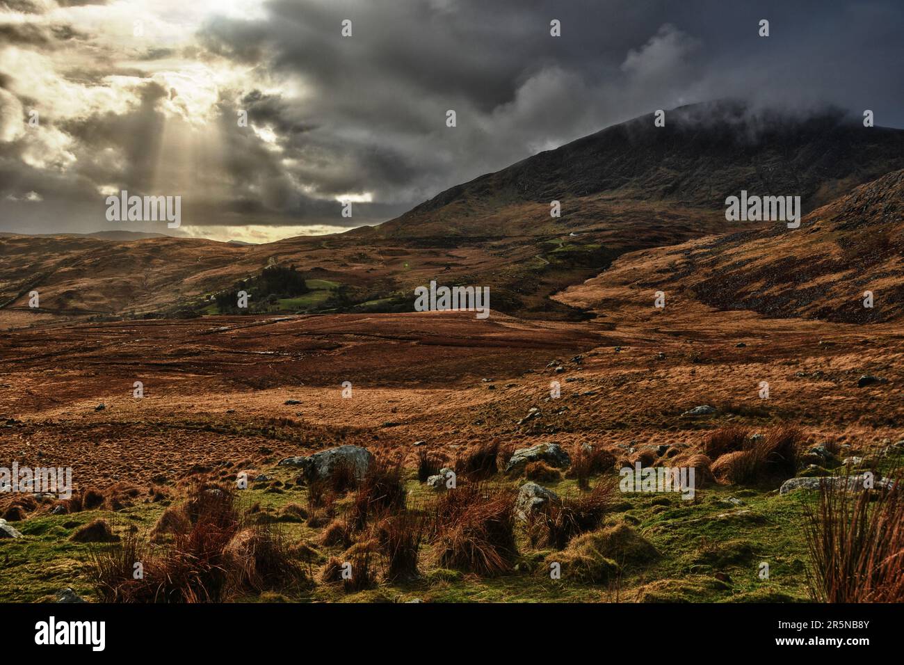 Sun breaks through clouds, Moll's Gap, Ring of Kerry, Iveragh Peninsula ...