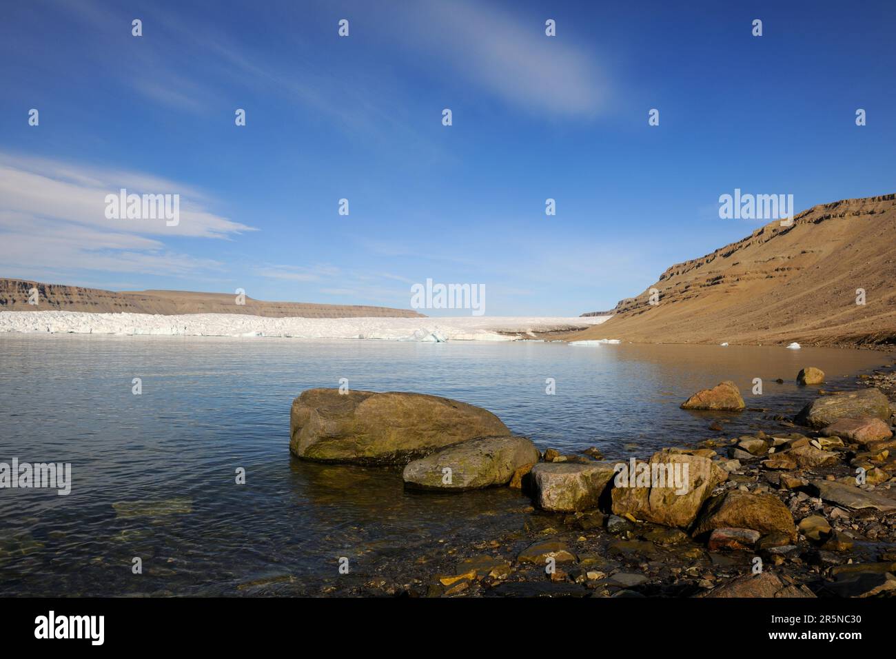 Glacier, Croker Bay, Devo, Croker Bay, Iceland, Canada Stock Photo - Alamy