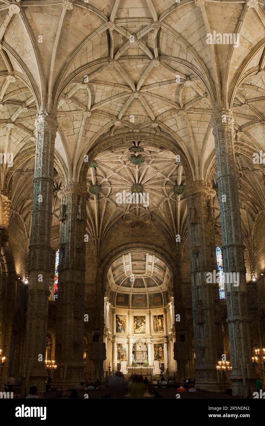 Santa Maria Abbey Church, Mosteiro dos Jeronimos, Belem district ...