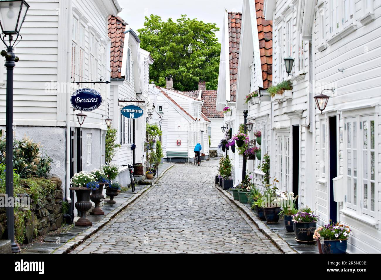 Gamle Stavanger Street, Old, 17th century, Stavanger, Rogaland, Norway ...