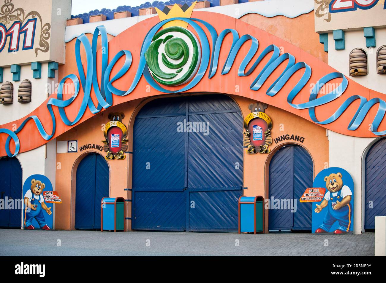 Entrance, Kongeparken amusement park, Algard, Rogaland, Norway Stock ...