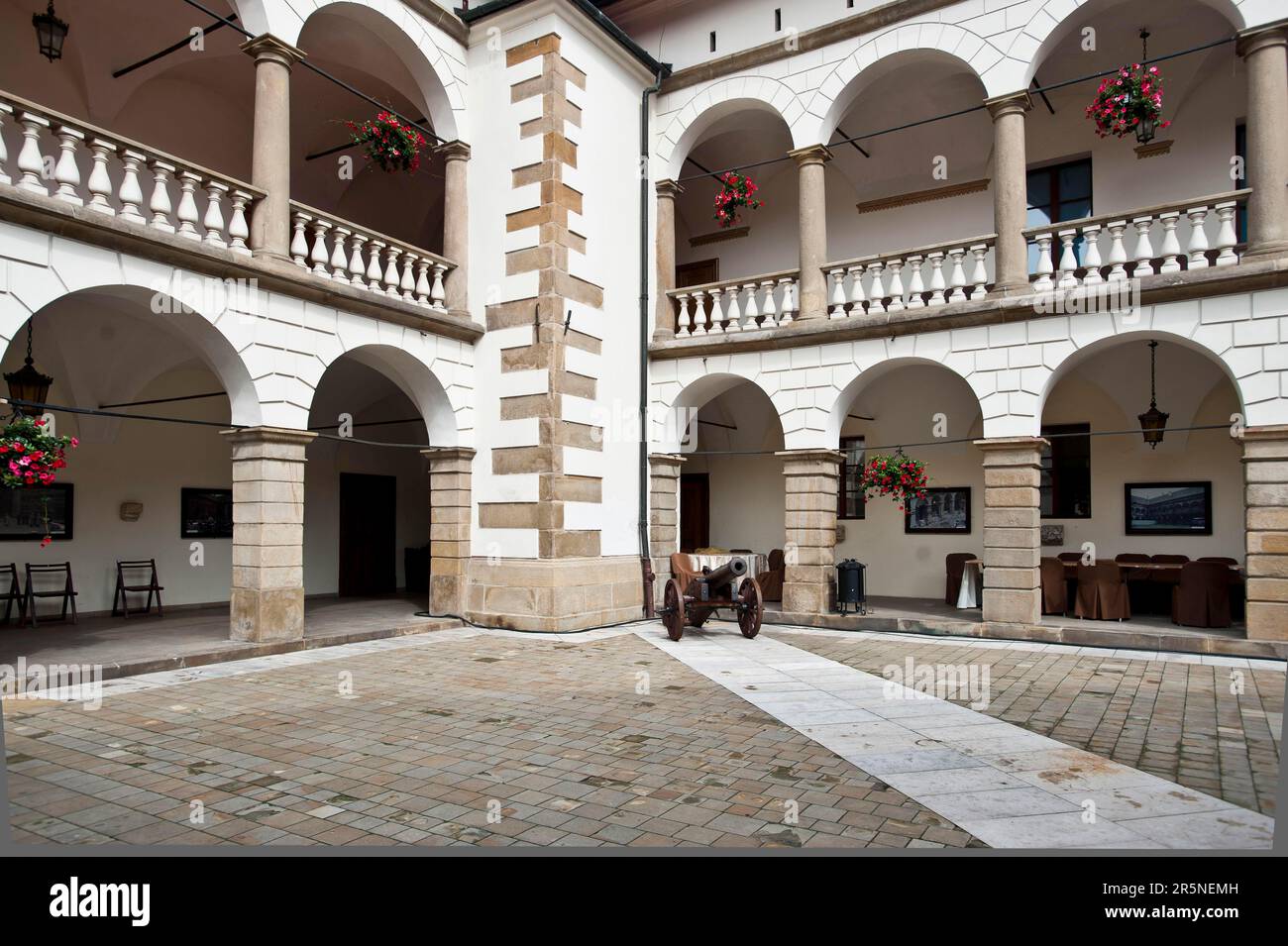 Courtyard, Royal Castle, Niepolnice, Lesser Poland, Poland Stock Photo ...