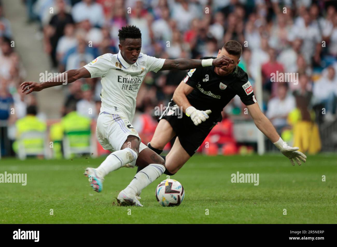 Madrid, Spain; 4.06.2023.- Vinicius Jr. scores a goal disallowed for ...