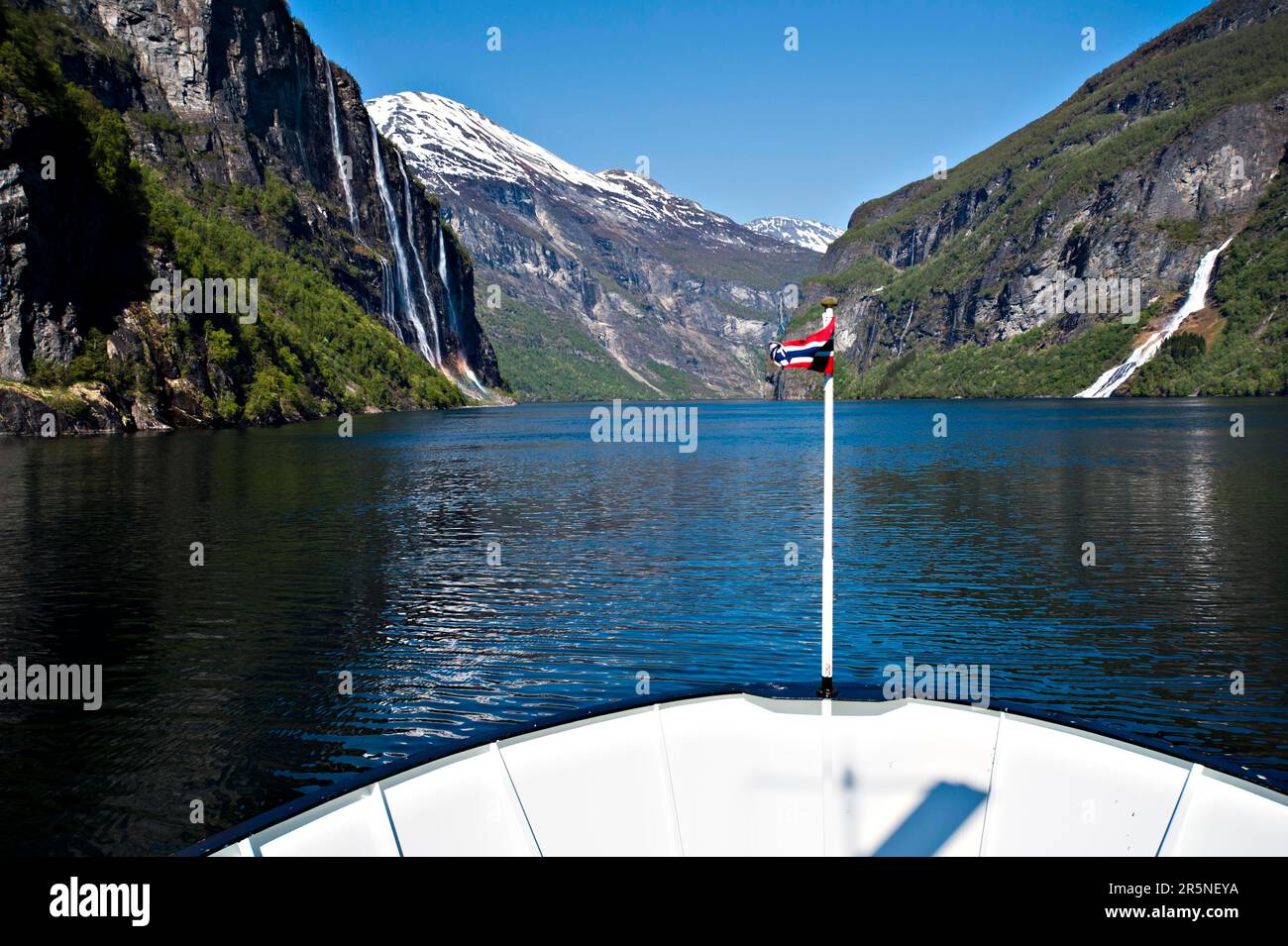 Ferry, Geiranger Fjord, More og Romsdal, Norway Stock Photo - Alamy