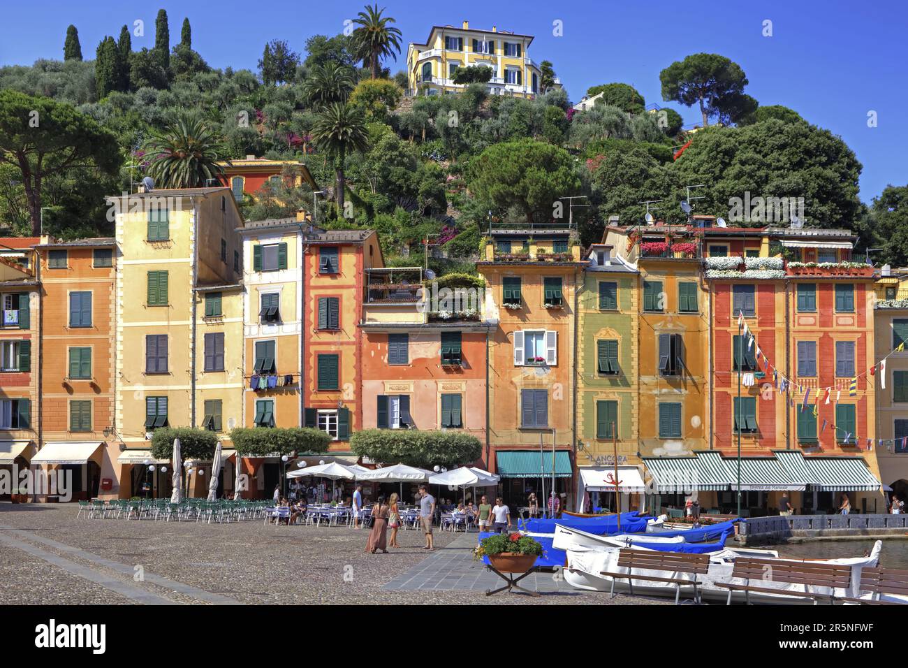 Promenade, Portofino, Gulf of Tigullio, Province of Genoa, Liguria ...