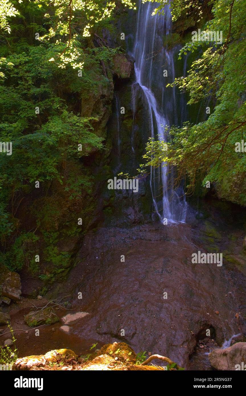 Waterfall, Autoire, Lot Department, Midi-Pyrenees, France Stock Photo ...