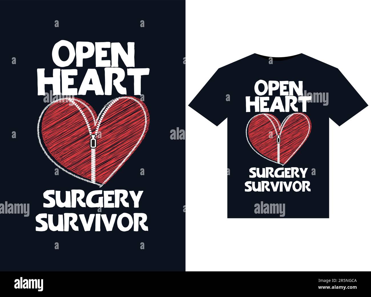 Open Heart Surgery Survivor illustrations for print-ready T-Shirts ...
