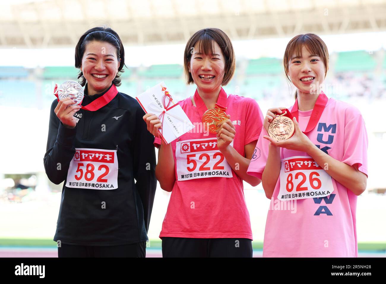 Osaka, Japan. 3rd June, 2023. (L to R) Maoko Takashima, Mariko Morimoto ...