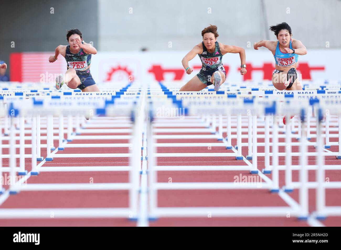 Osaka, Japan. 3rd June, 2023. (L to R) Mako Fukube, Asuka Terada ...