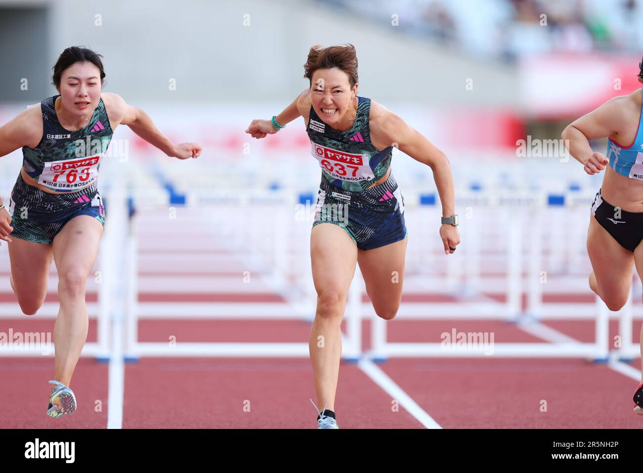 Osaka, Japan. 3rd June, 2023. (L to R) Mako Fukube, Asuka Terada ...