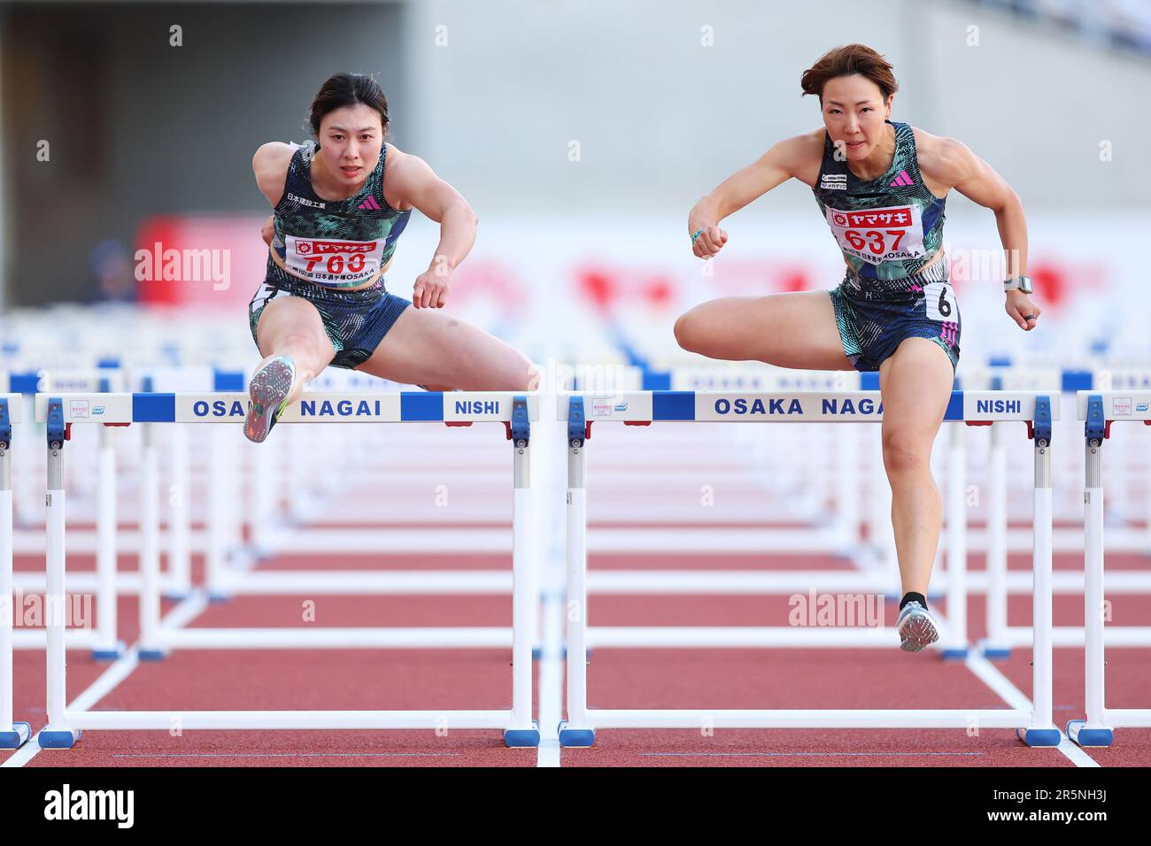 Osaka, Japan. 3rd June, 2023. (L to R) Mako Fukube, Asuka Terada ...