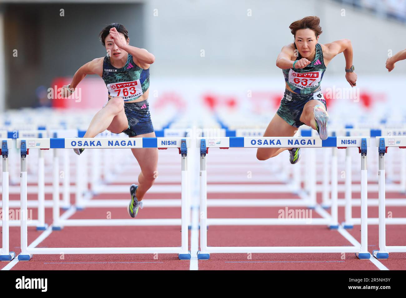 Osaka, Japan. 3rd June, 2023. (L to R) Mako Fukube, Asuka Terada ...