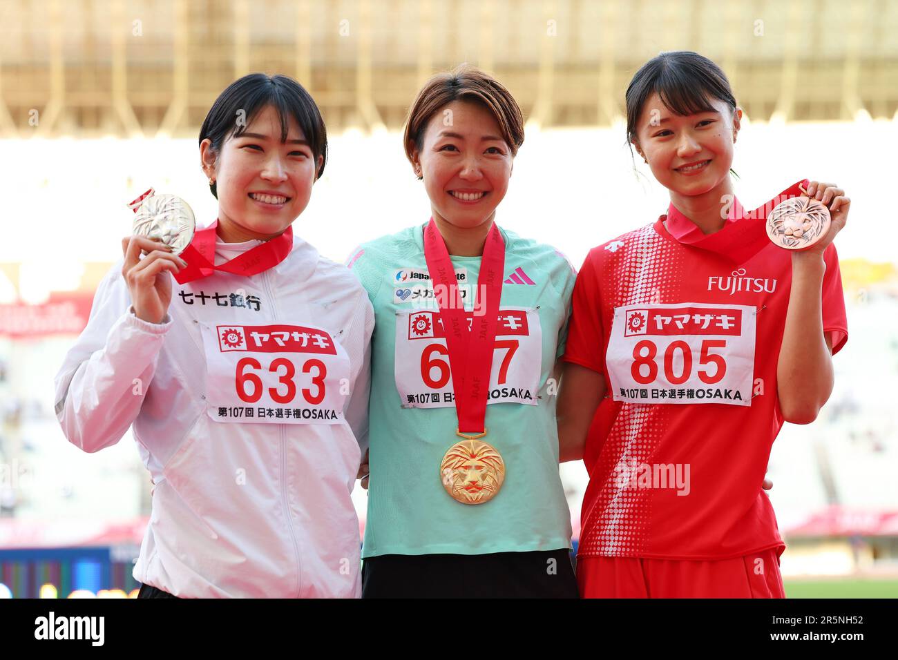 Osaka, Japan. 3rd June, 2023. (L to R) Masumi Aoki, Asuka Terada, Yumi ...