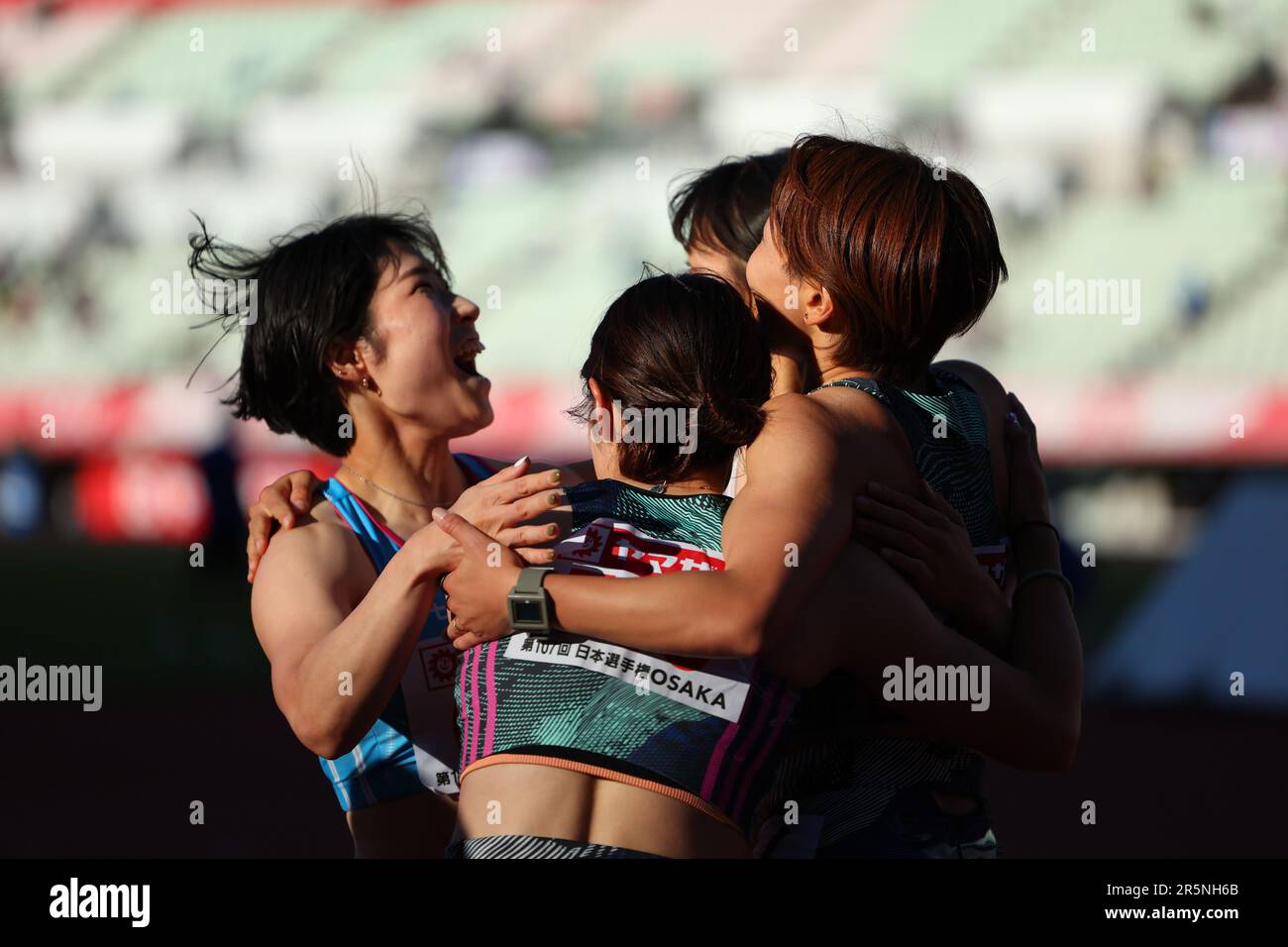 Osaka, Japan. 3rd June, 2023. (L-R) Masumi Aoki, Mako Fukube, Asuka ...