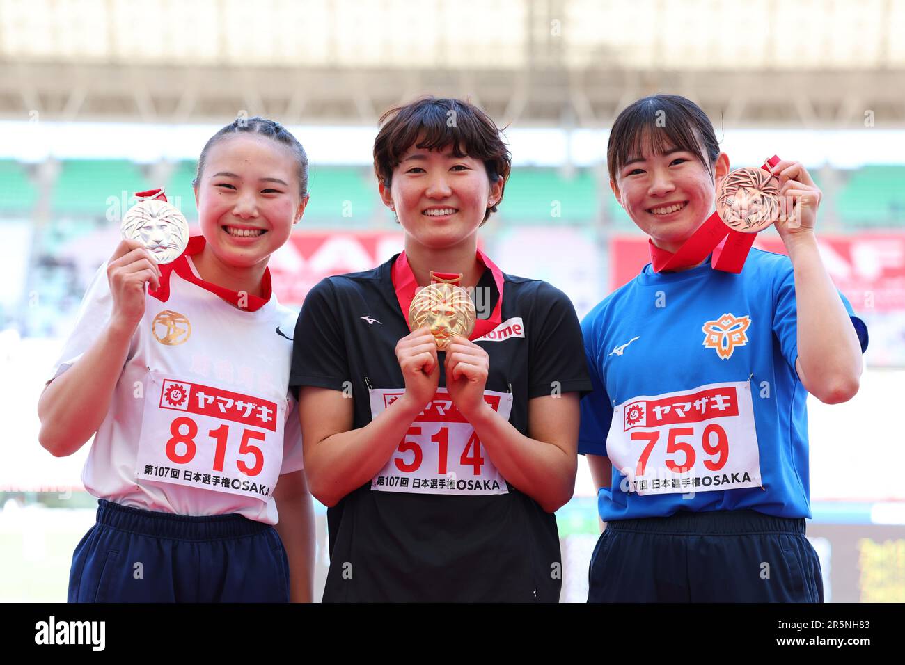 Osaka, Japan. 3rd June, 2023. (L-R) Miku Yanagawa, Misaki Morota ...