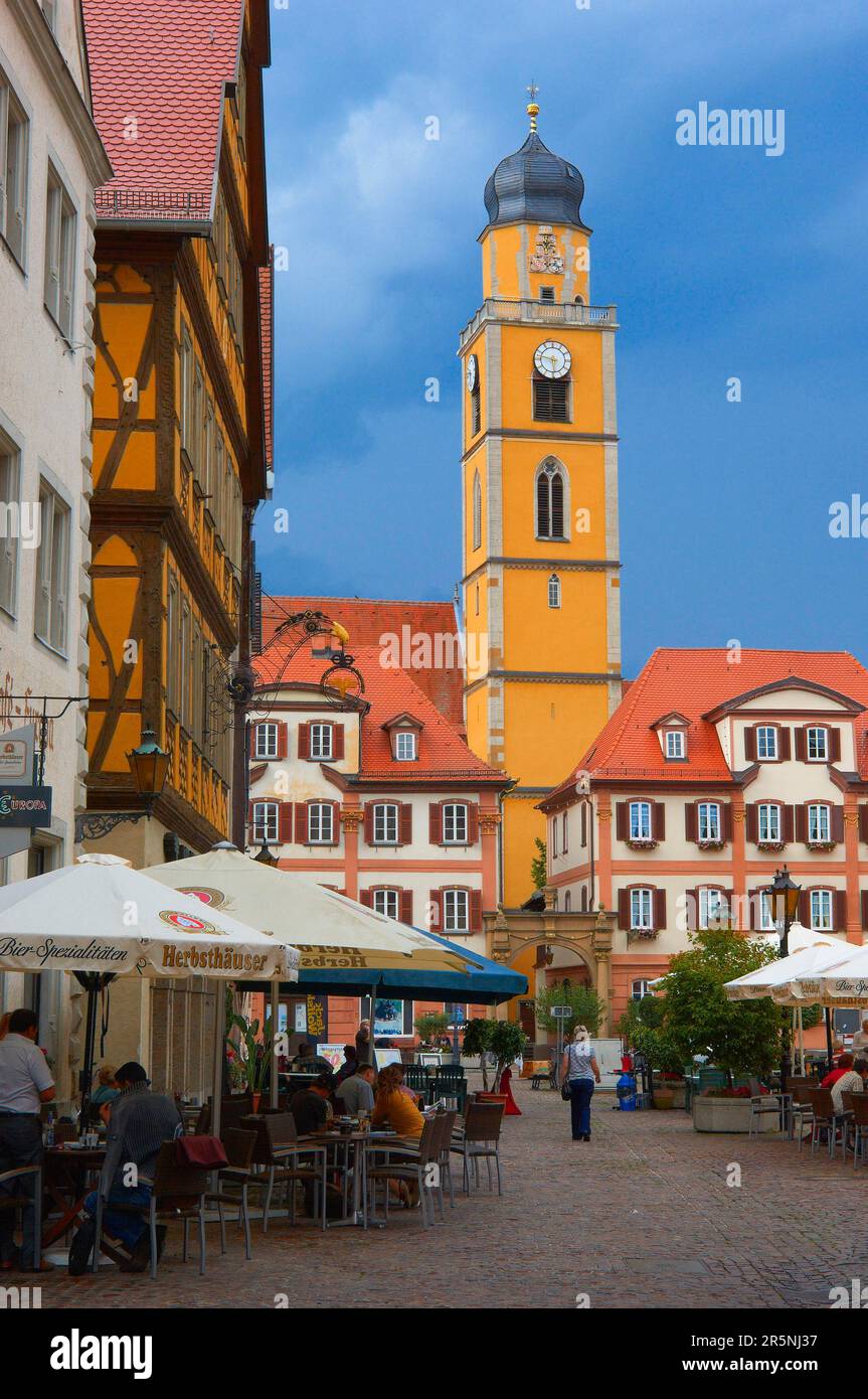 Bad Mergentheim, Market Square, St. John the Baptist Cathedral ...