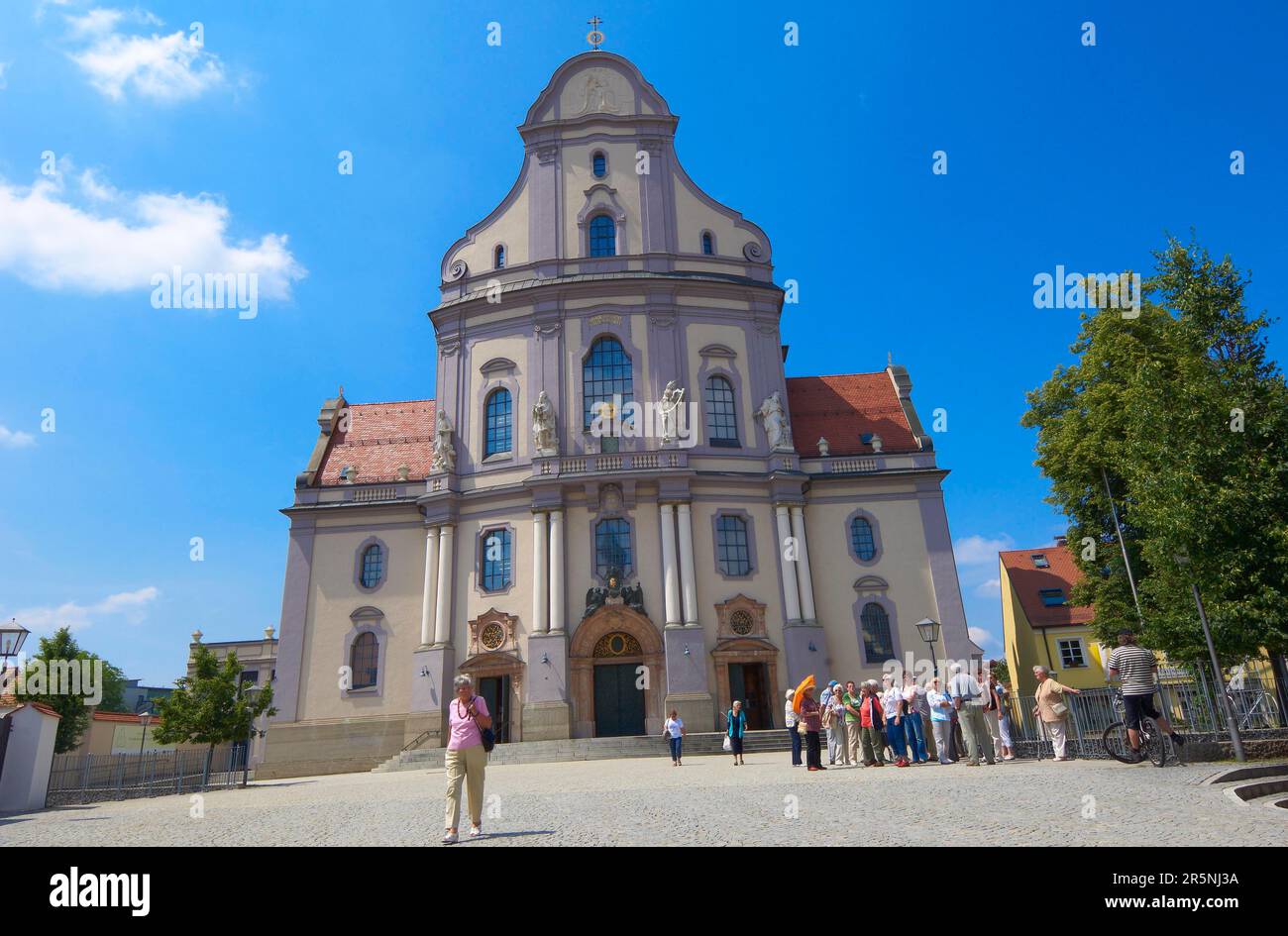 Pilgrimage town of Altoetting, Basilica of St. Anna, neo-baroque church ...