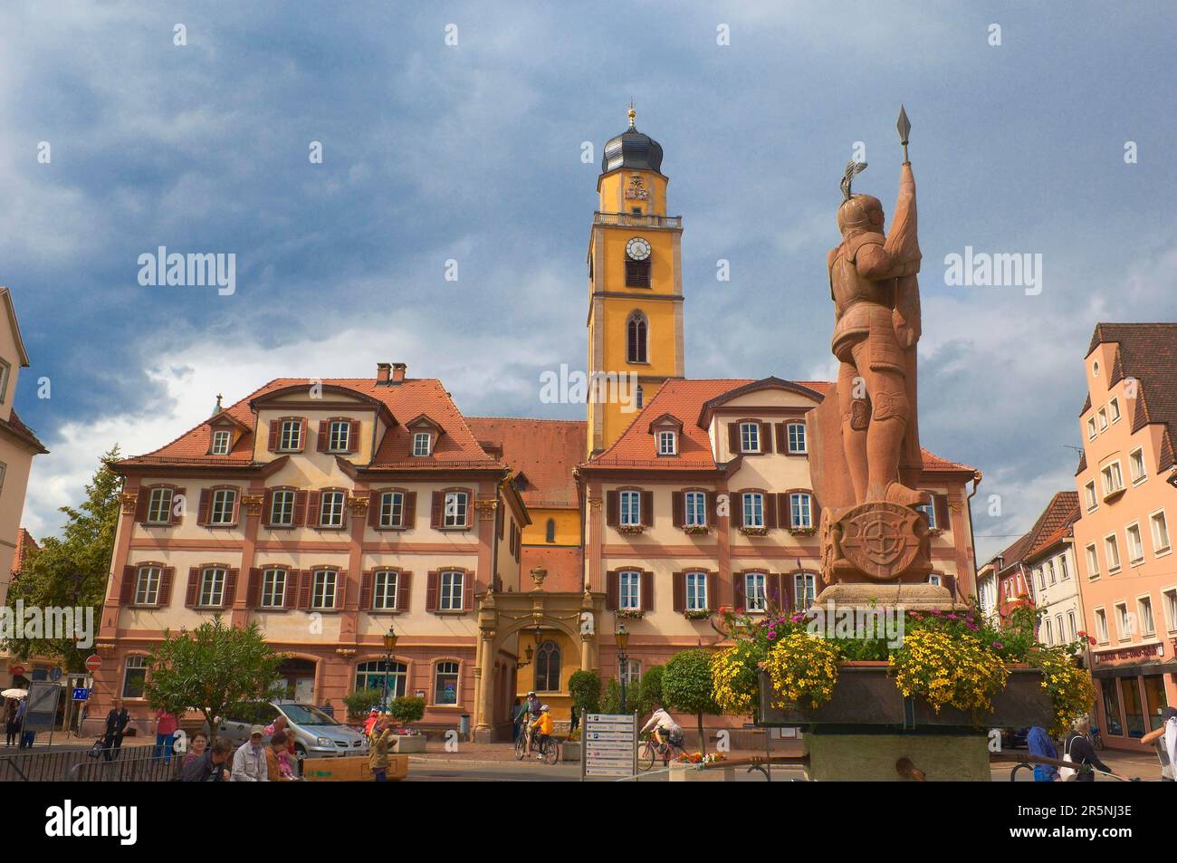 Bad Mergentheim, Market Square, St. John the Baptist Cathedral ...