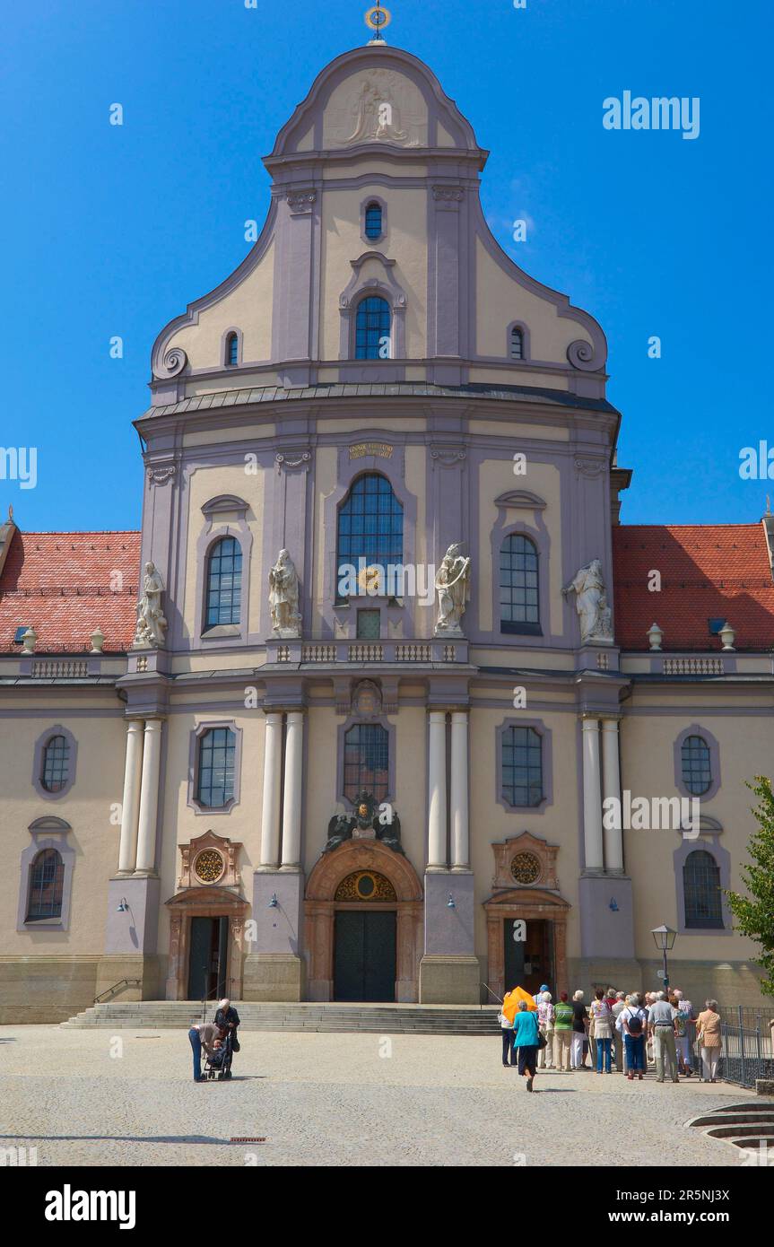 Pilgrimage town of Altoetting, Basilica of St. Anna, neo-baroque church ...