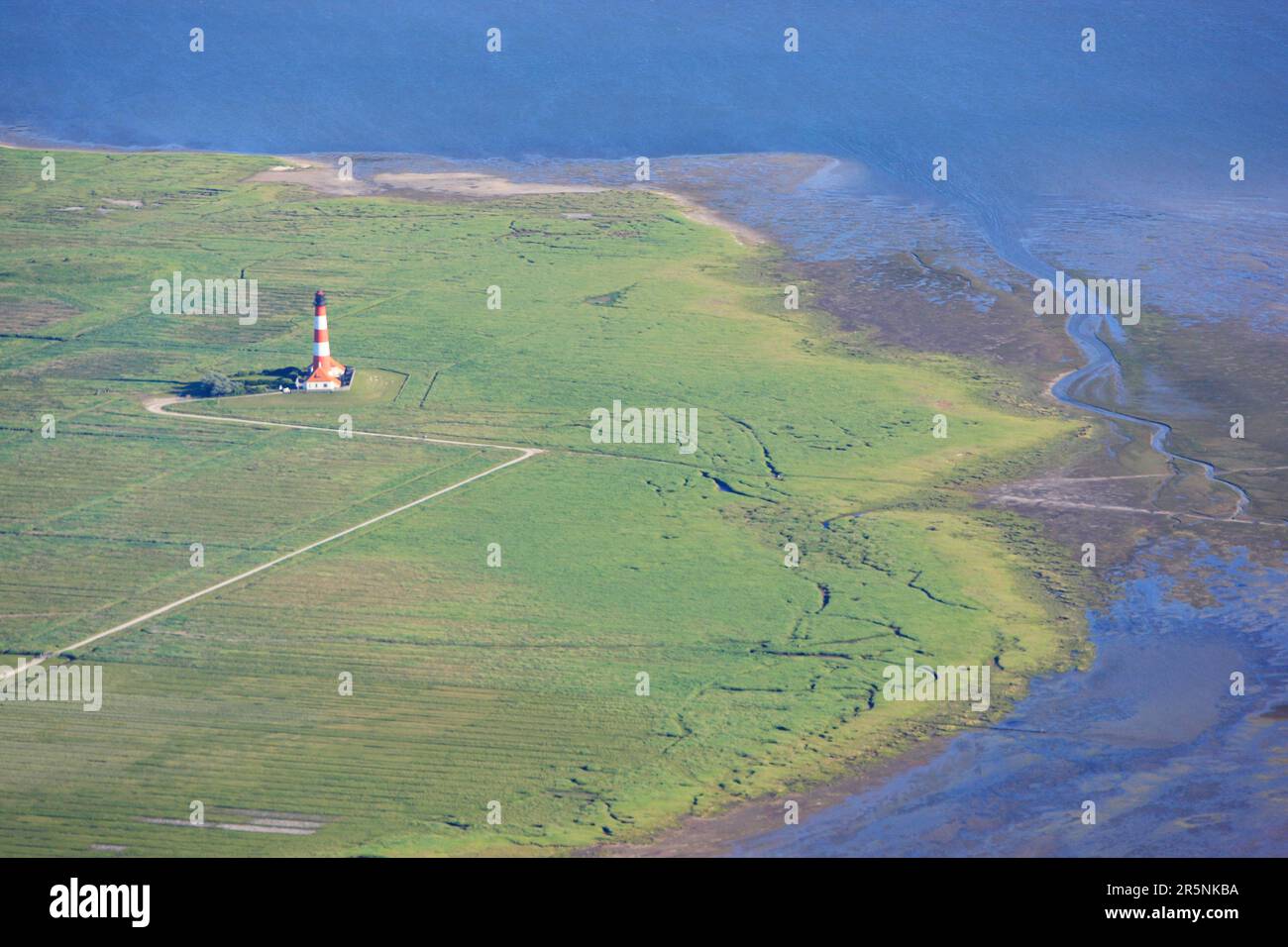Lighthouse, Westerheversand, Westerhever, Eiderstedt, Schleswig ...