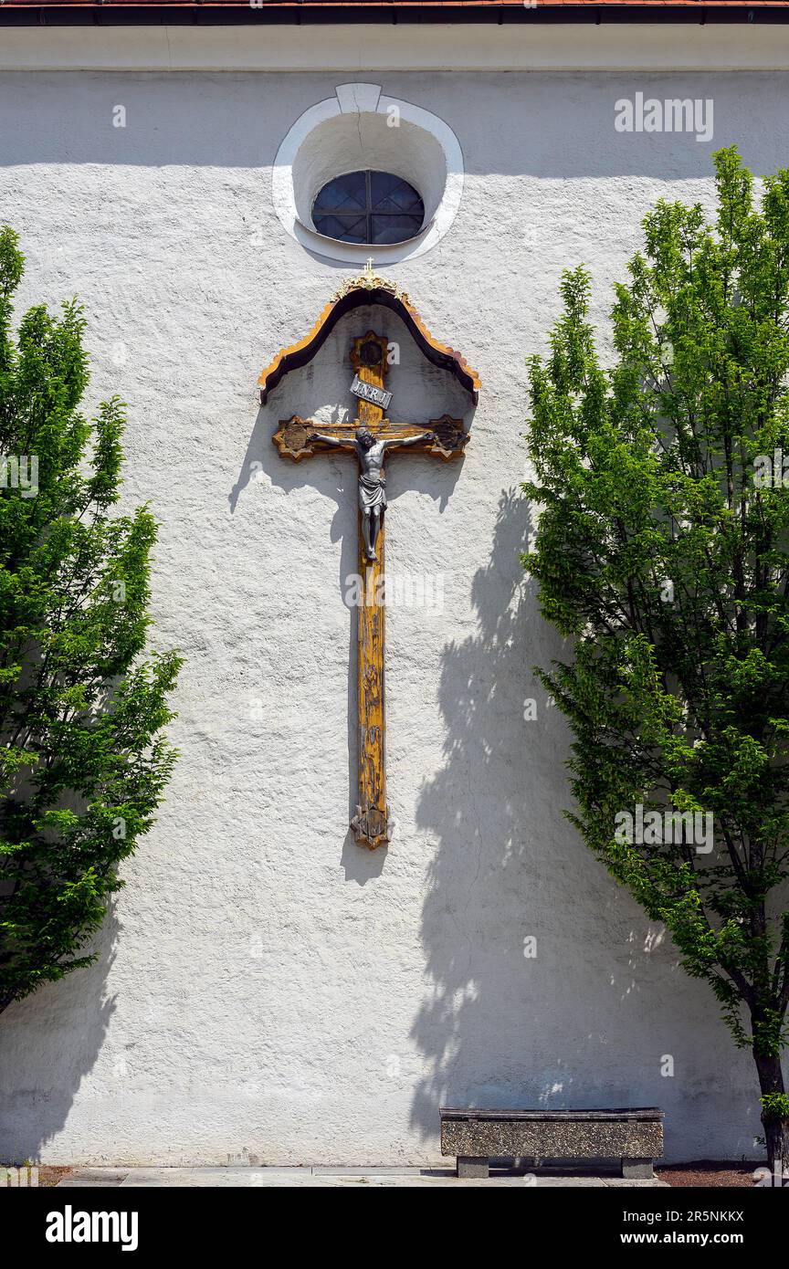 Crucifix at the Holy Trinity Parish Church in Sulzberg, Allgaeu ...