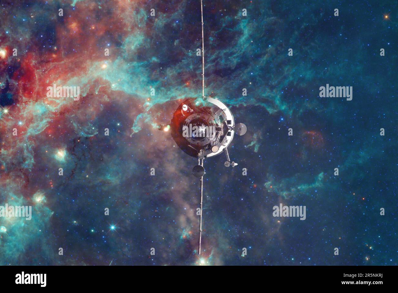 Spacecraft launch into space. Cosmos art. Elements of this image ...