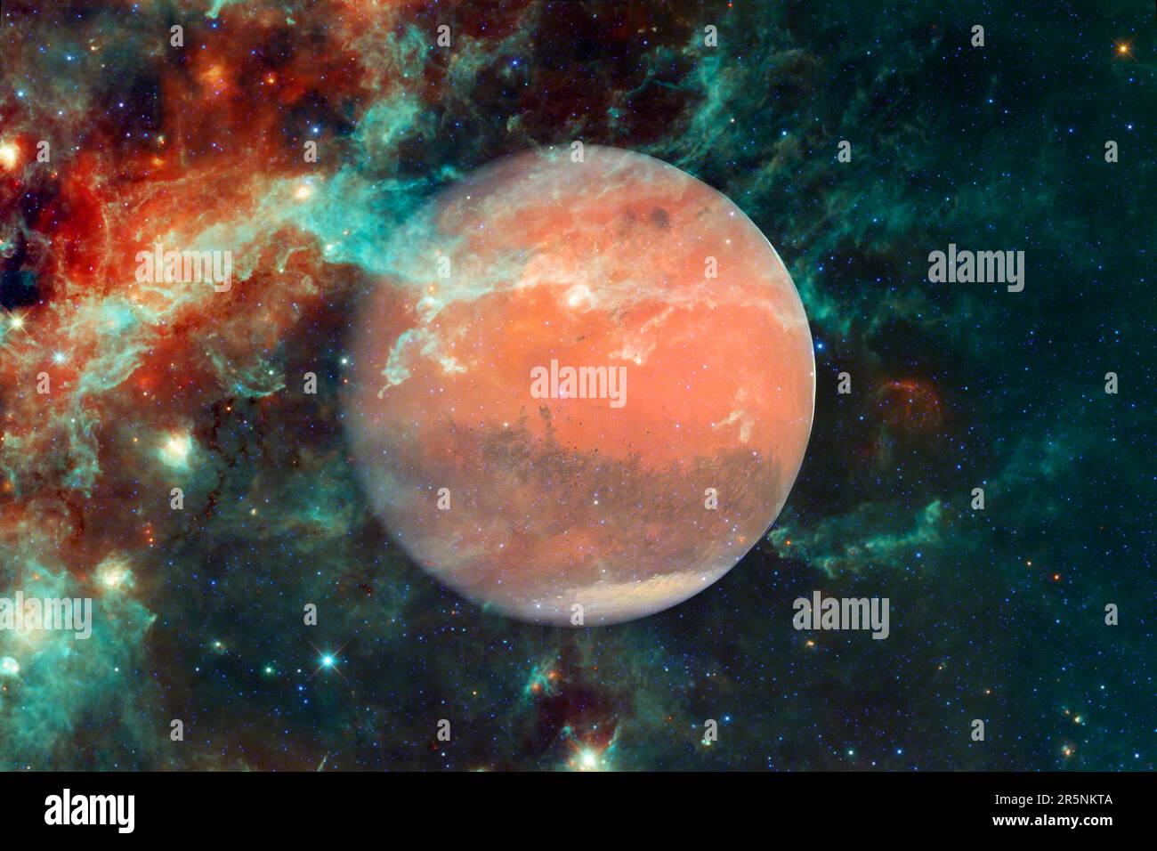 Planet Mars. Solar system. Cosmos art. Elements of this image furnished ...