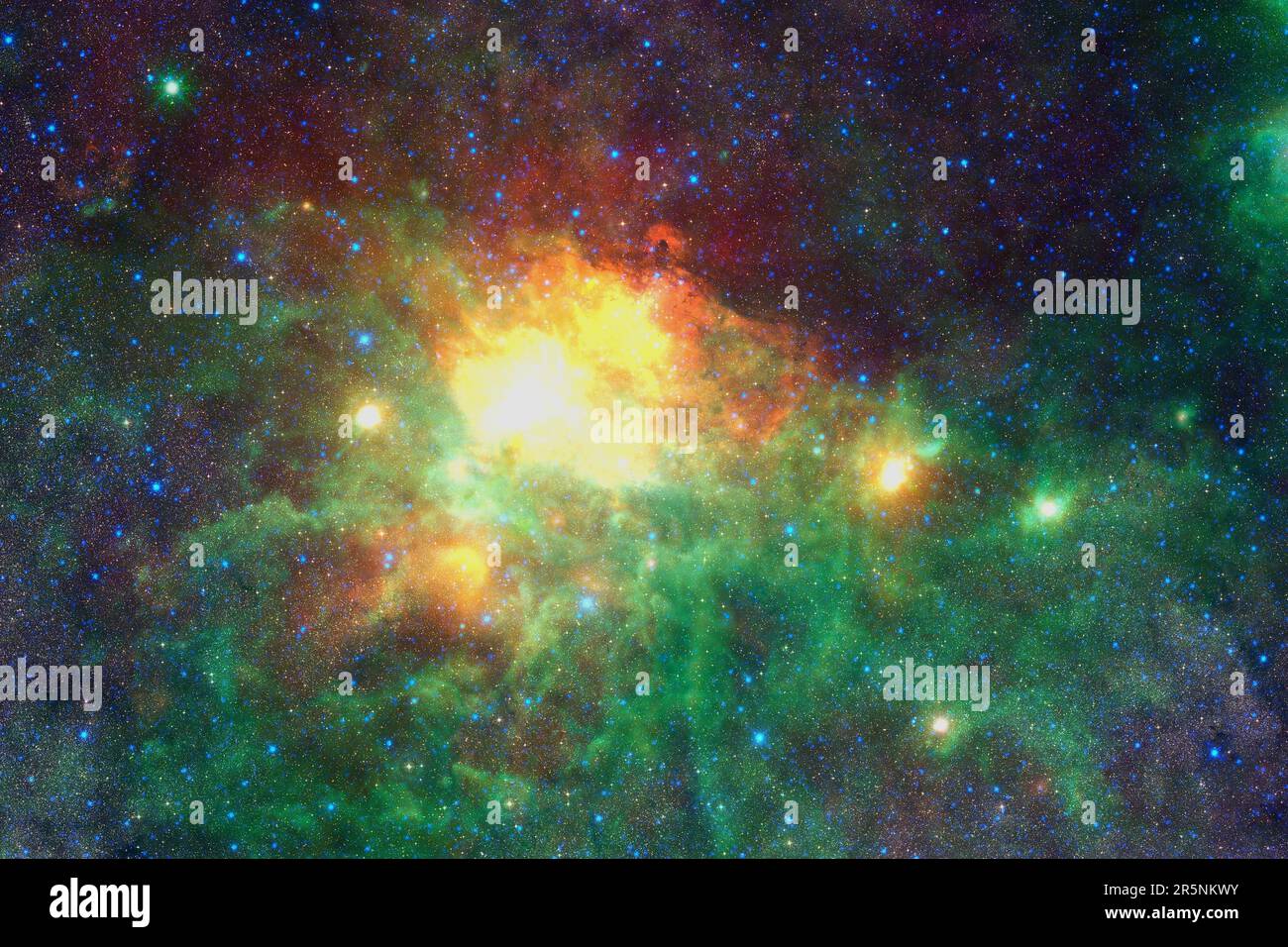 Nebula, cluster of stars in deep space. Science fiction art. Elements ...