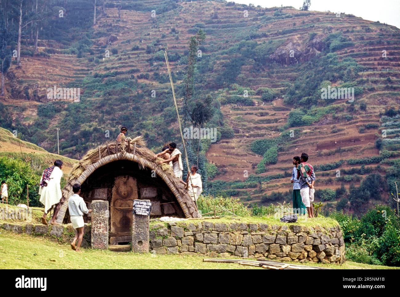 Renovating the Toda temple at Ooty Udhagamandalam, Tamil Nadu, South ...