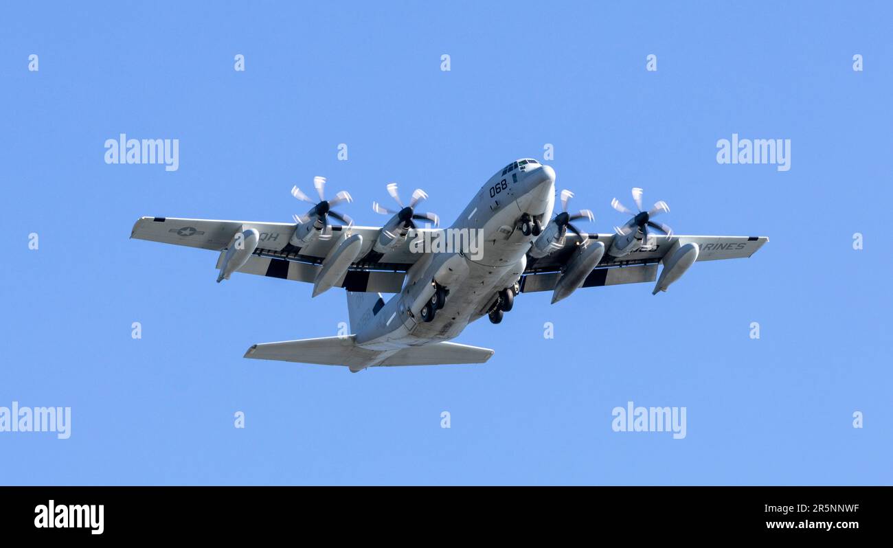 United States Marine Corps Lockheed Martin Hercules four engine turbo ...